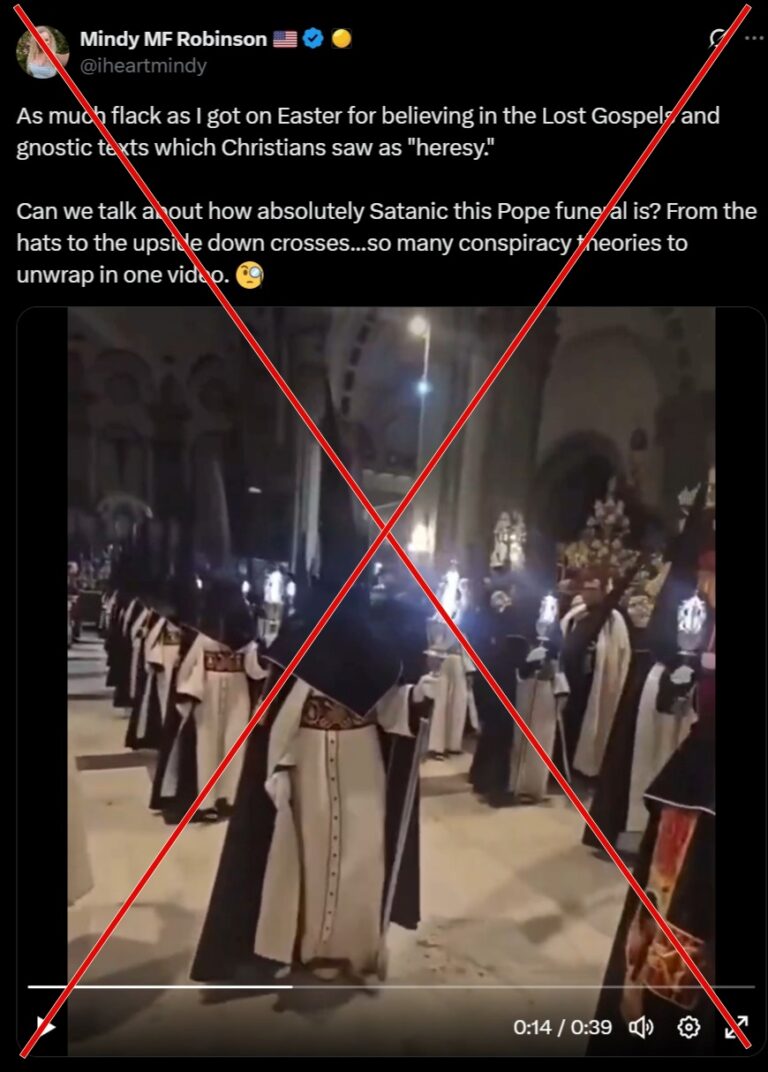 A video of an Easter procession in Spain was falsely shared as a ...